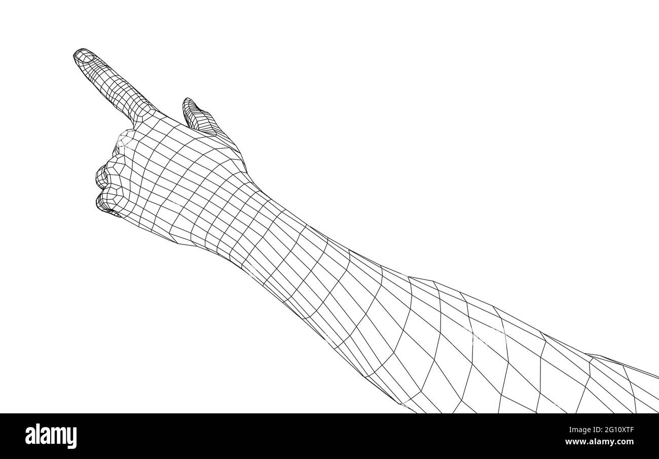 Human hand point with finger. Vector Stock Vector Image & Art - Alamy