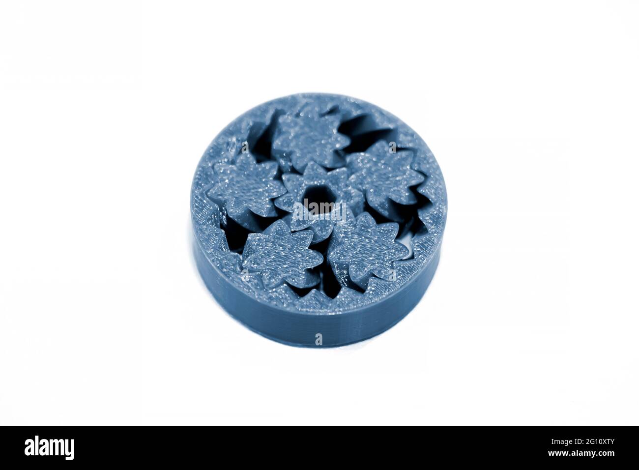 Abstract object printed by 3d printer on white background Stock Photo ...