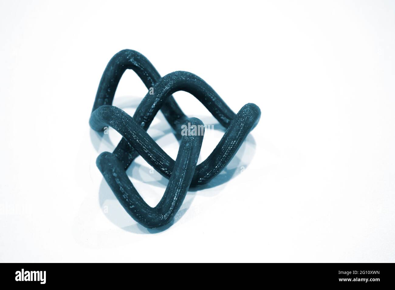 Abstract object printed by 3d printer on white background Stock Photo ...