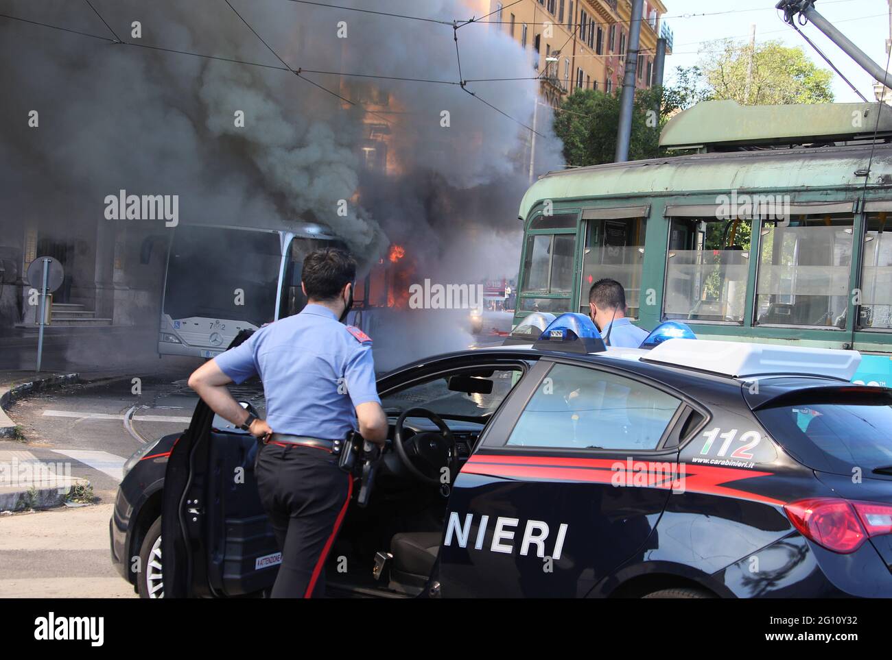 Bus fire rome hi-res stock photography and images - Alamy