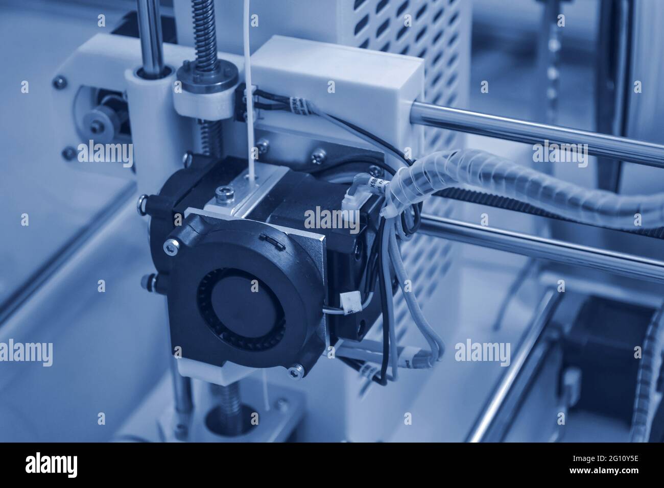 Objects printed by 3d printer. Automatic three dimensional Stock Photo ...