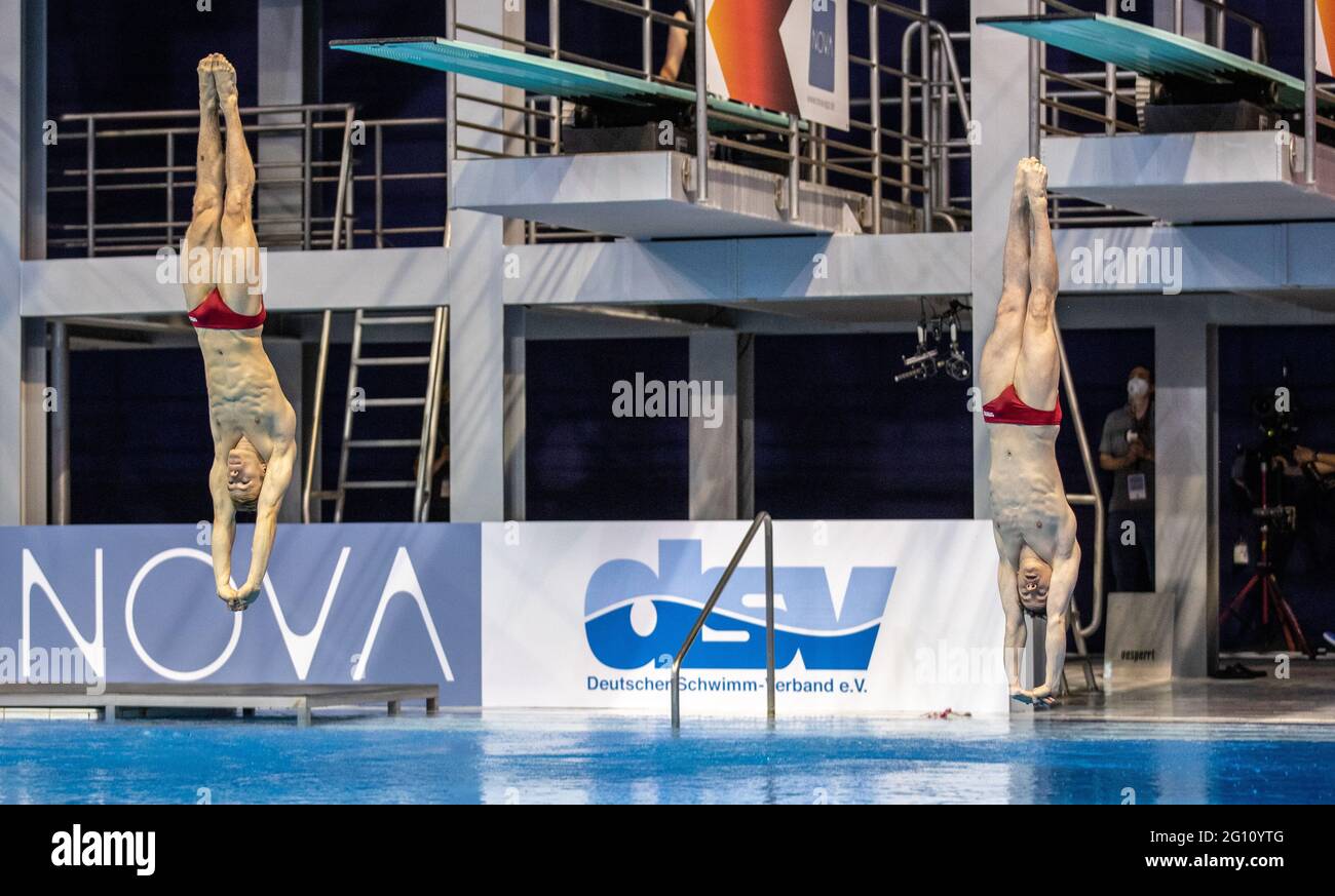Berlin, Germany. 04th June, 2021. Water diving: German Championships ...