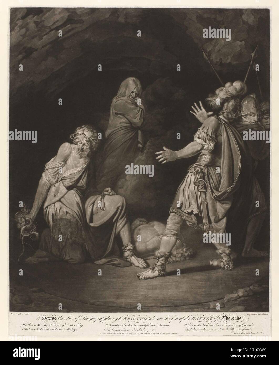 Sextus the son of Pompey applying to Erictho, to know the fate of the ...