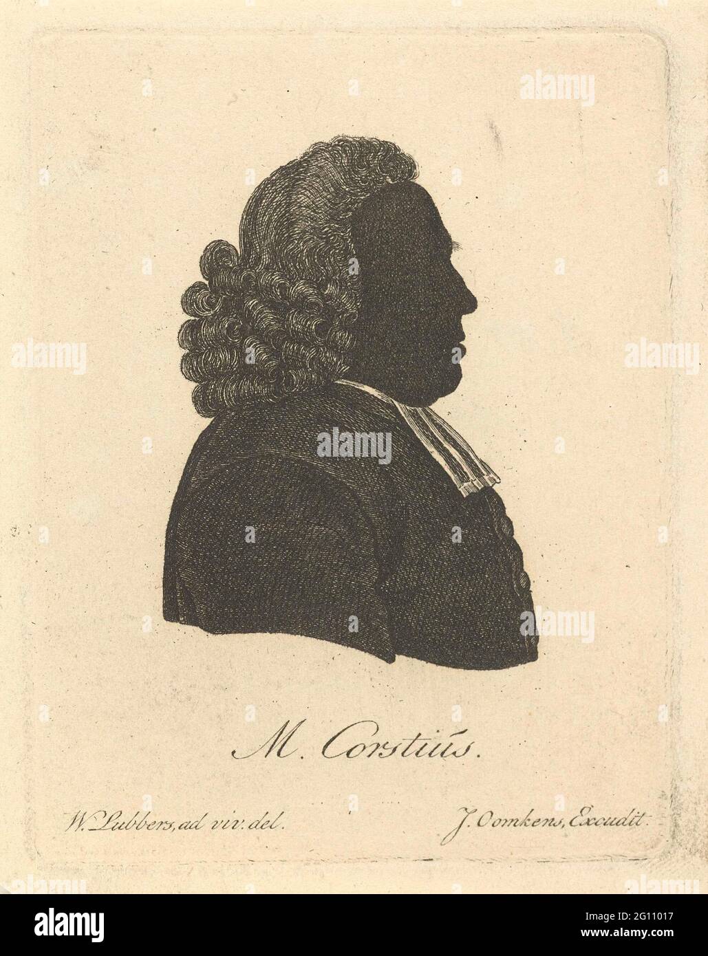 Silhouette portrait of Melchior Corstius. Silhouette portrait of ...
