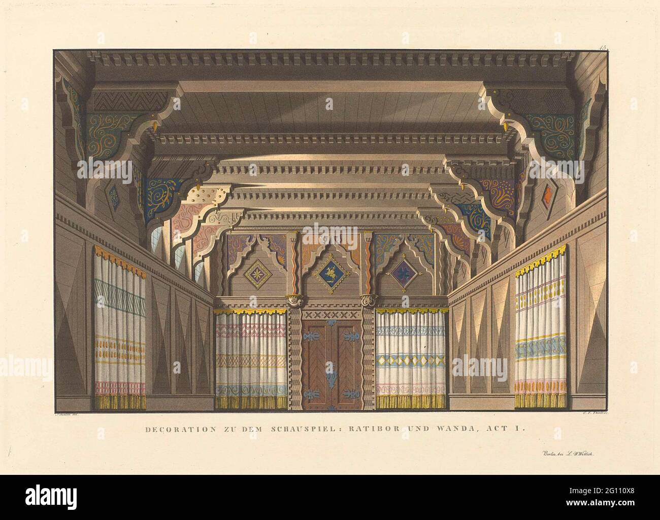 Decor for Ratibor und Wanda, a play of K. von Levezow; Decorations auf ...