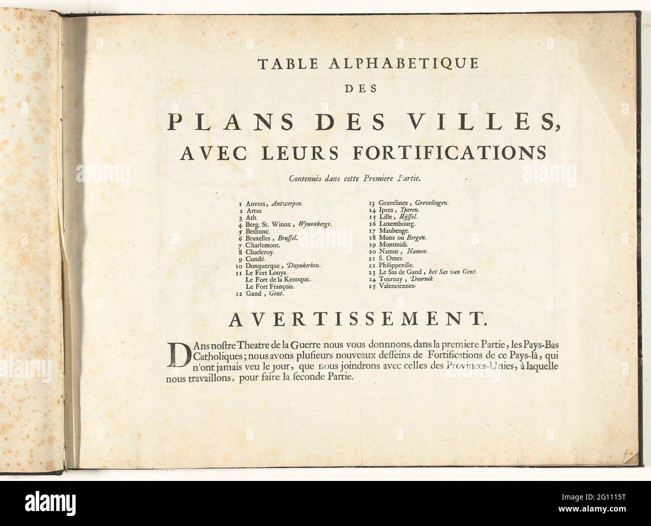 Table of contents for the first part of the picture: Le Theater de la ...
