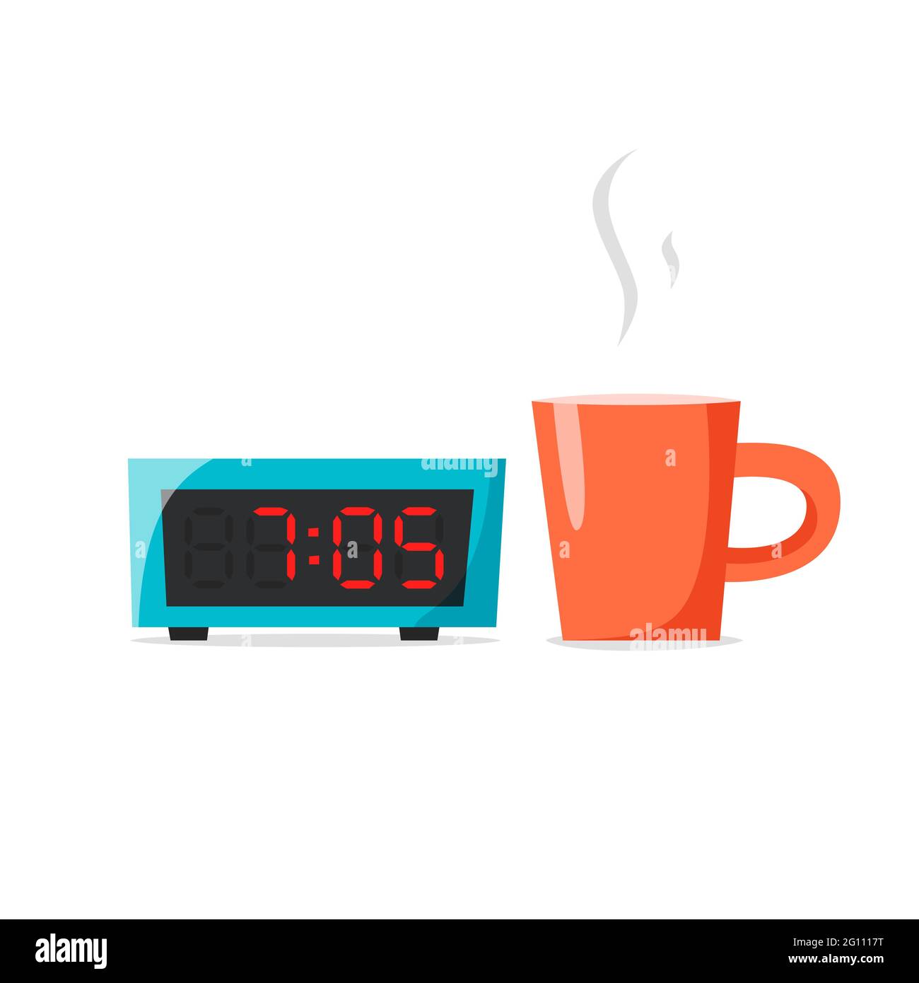 Cafe clock Stock Vector Images - Alamy