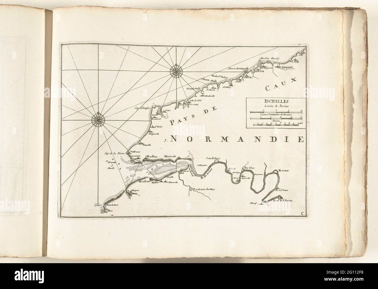 Map of honfleur hi-res stock photography and images - Alamy