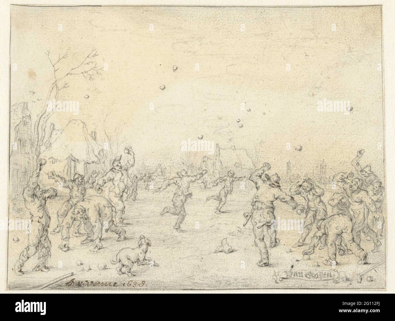 Boys throwing snowballs hi-res stock photography and images - Alamy