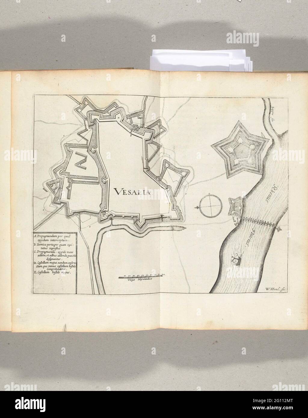 Map of Wesel, 1629; Vesalia. Map of the city of Wesel, taken by the ...
