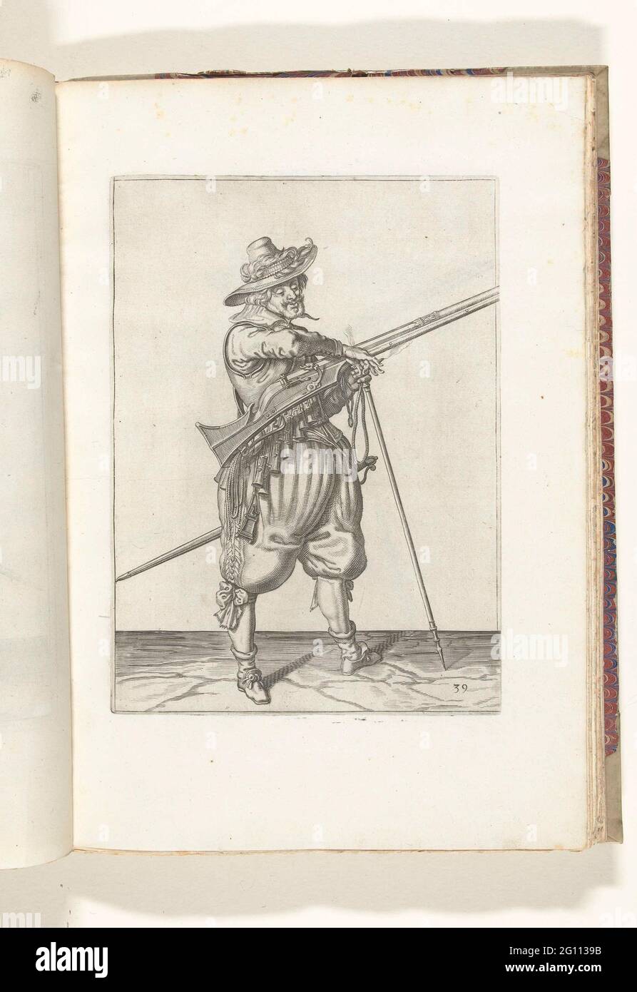 Soldier waiting with a musket that his wick (No. 39), ca. 1600. A ...