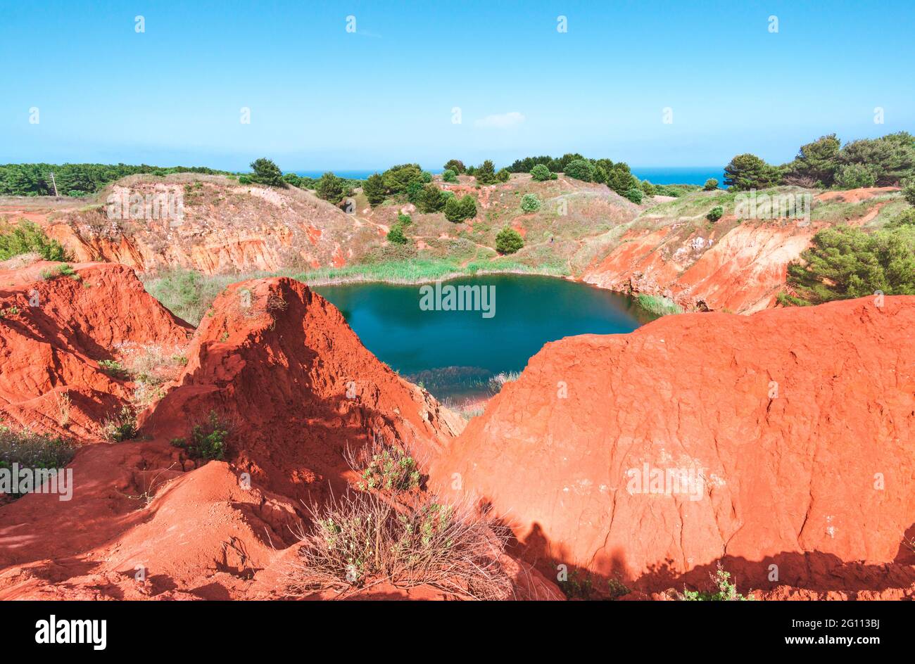 Bauxite quarry in Otranto - Puglia, Italy (Apulia) - lunar landscape ...