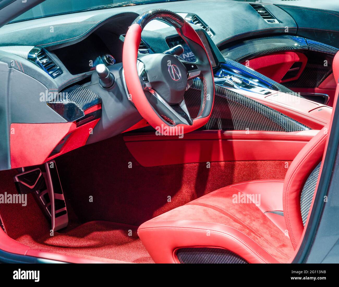 Acura NSX interior during the Toronto's International Auto Show 2013 ...