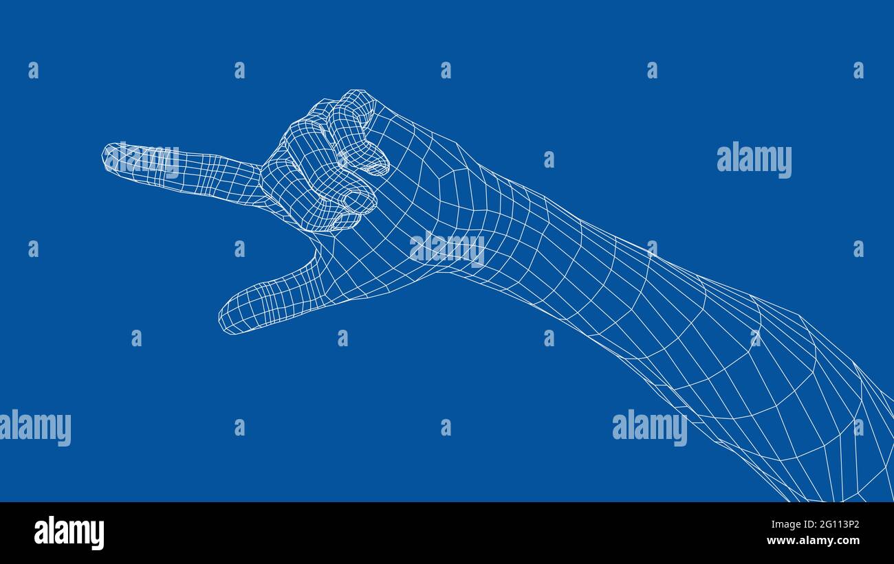 Human hand point with finger. Vector Stock Vector Image & Art - Alamy