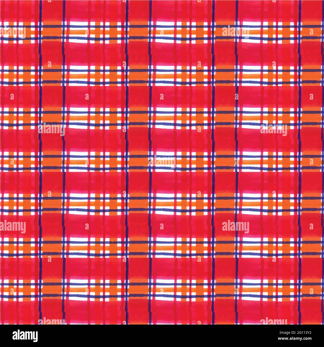 Hand painted bright shades plaid pattern Stock Vector Image & Art - Alamy
