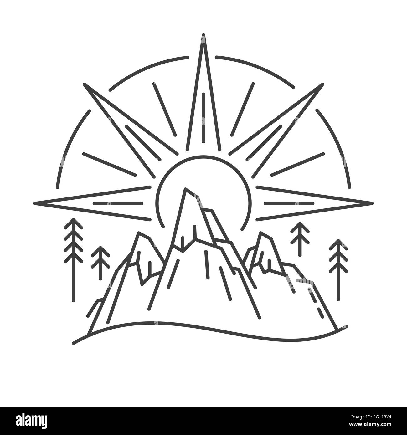 Fir tree background banner Black and White Stock Photos & Images - Alamy