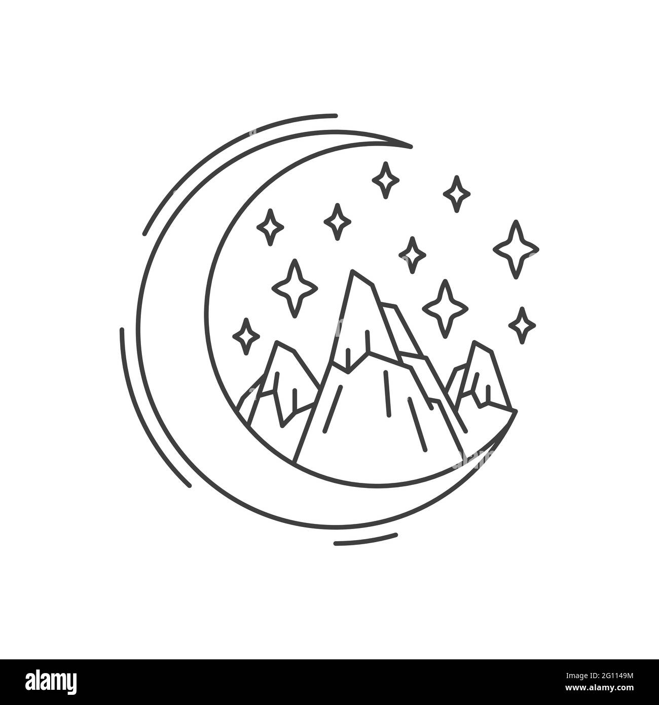 Mountain linear background Black and White Stock Photos & Images - Alamy