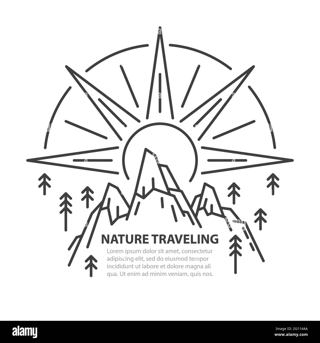 Nature line template Stock Vector Image & Art - Alamy