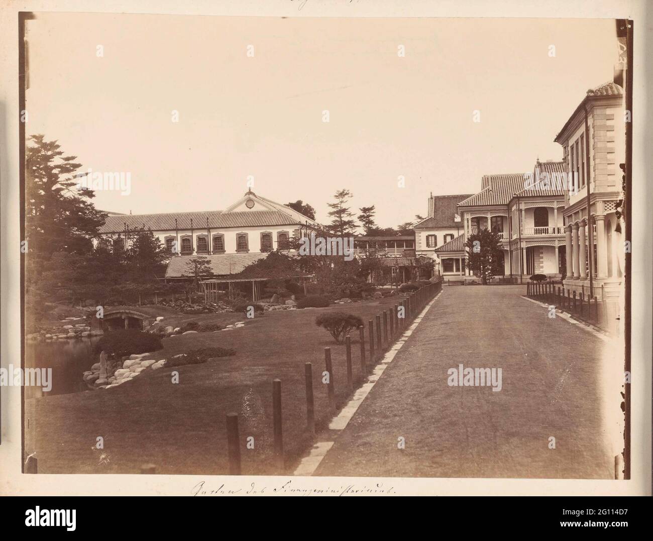 Face in a gardens complex in the Shinano province in Japan Stock Photo ...