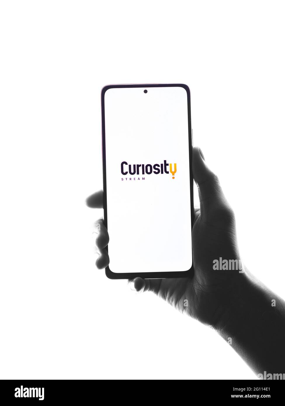Assam, india - May 29, 2021 : CuriosityStream logo on phone screen ...