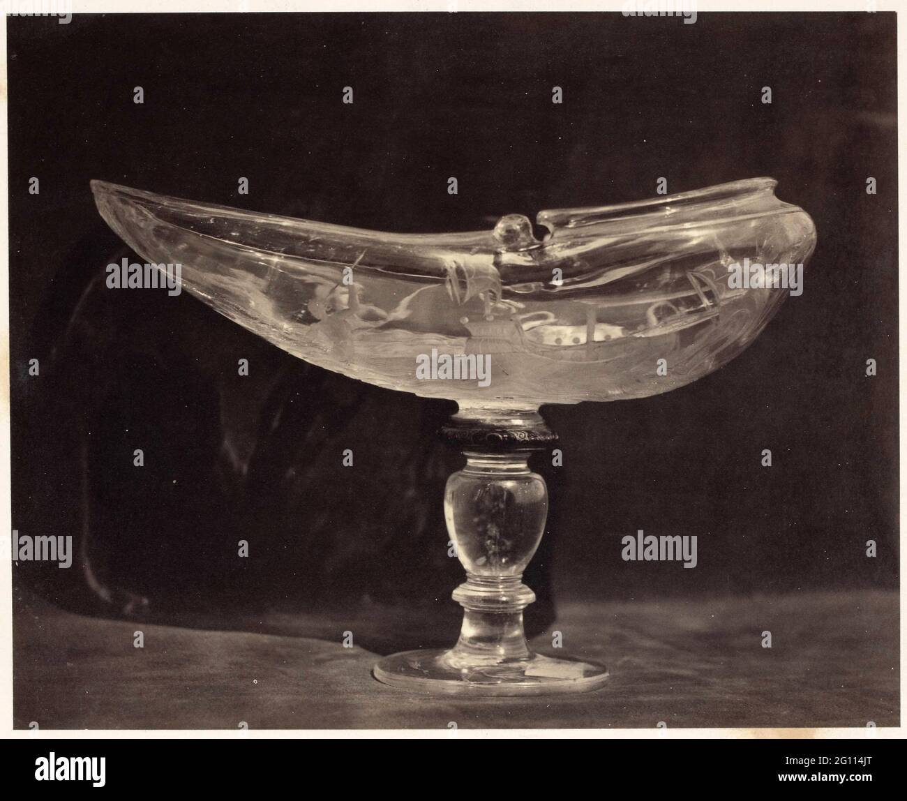 Crystal shell-shaped bowl on foot, from the Louvre Stock Photo - Alamy