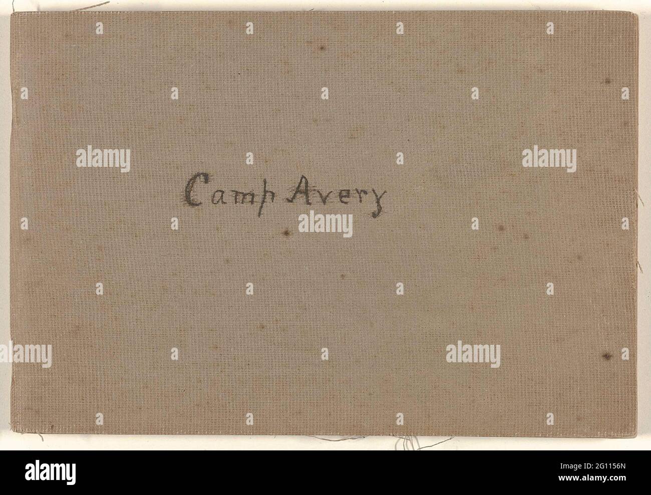 Camp Avery. Photo album with fifteen cyanotypes, made in Camp Avery in ...