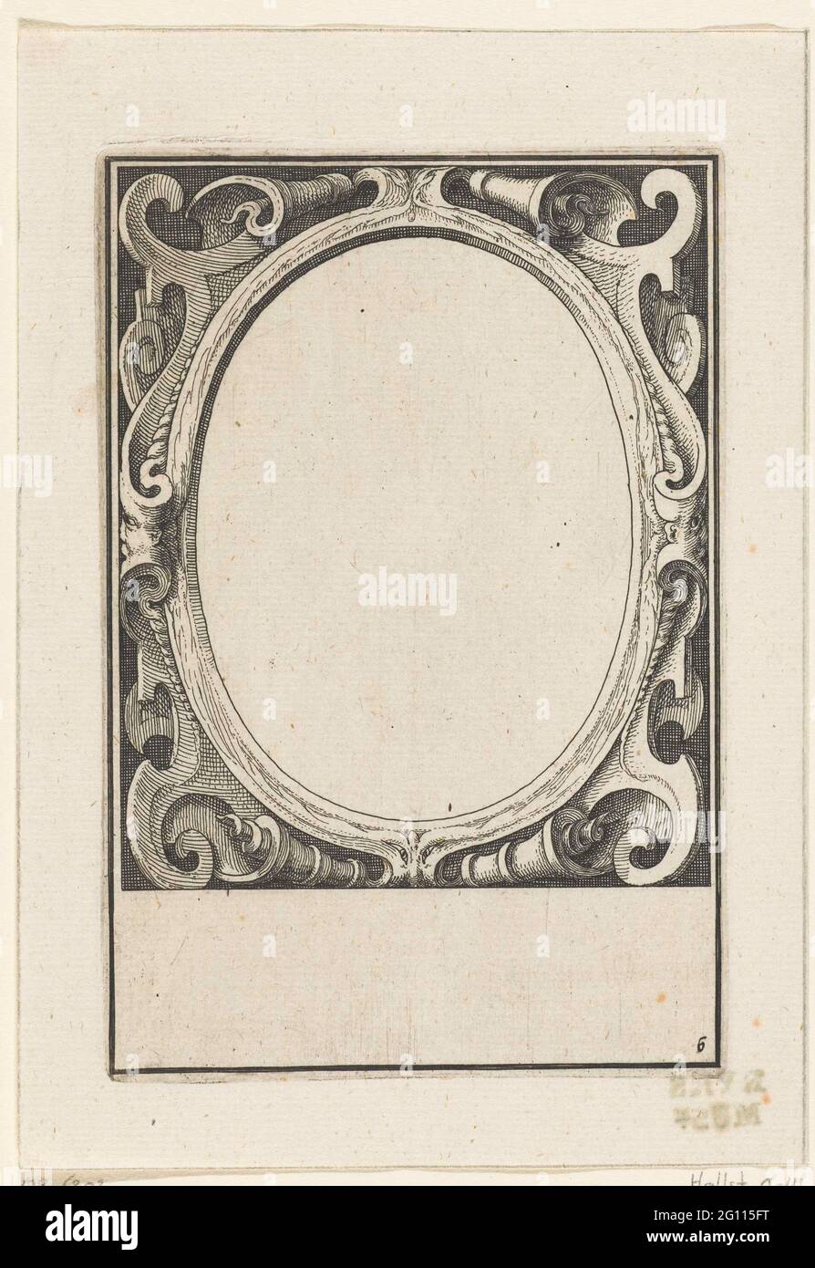 Oval cartouche with rollerwork; Oval cartouches for a black background ...