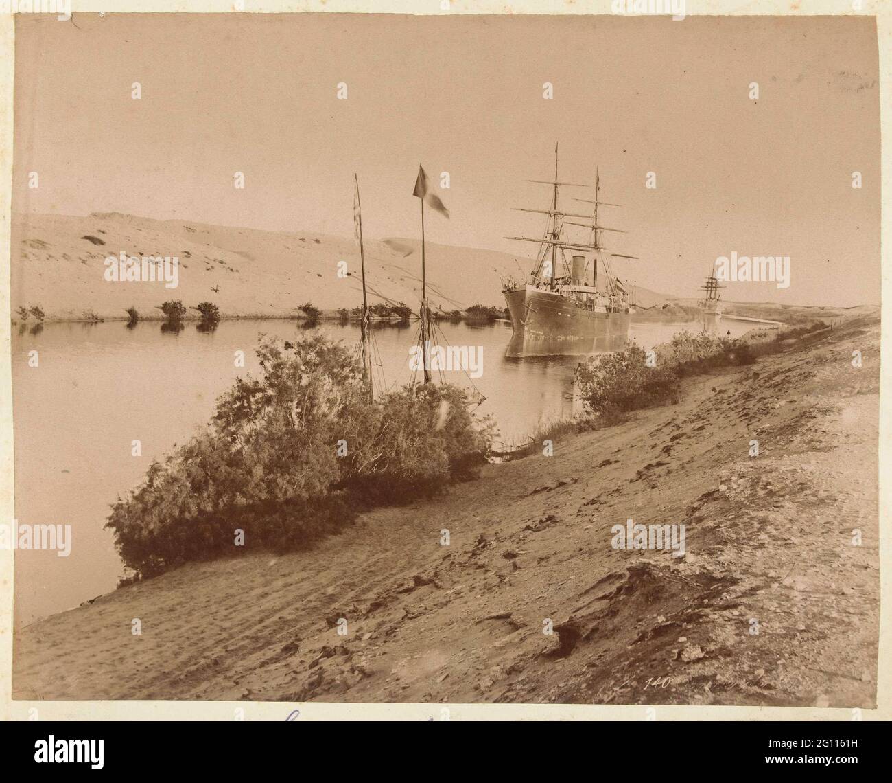 Sailing ships in the Suez Channel; Suez Channel Stock Photo - Alamy
