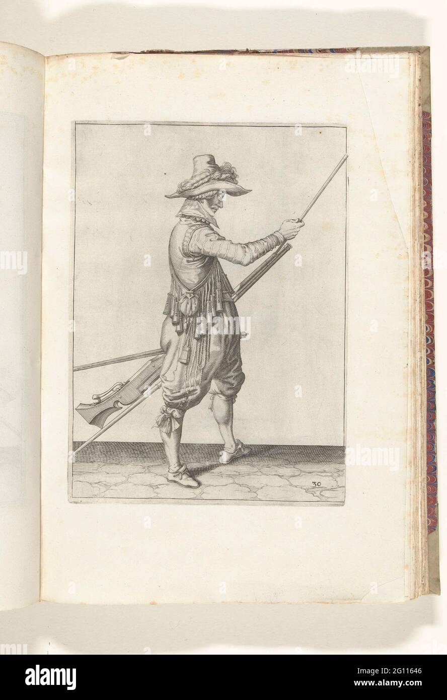 Soldier shifts his loading stick in the holder under the course of his ...