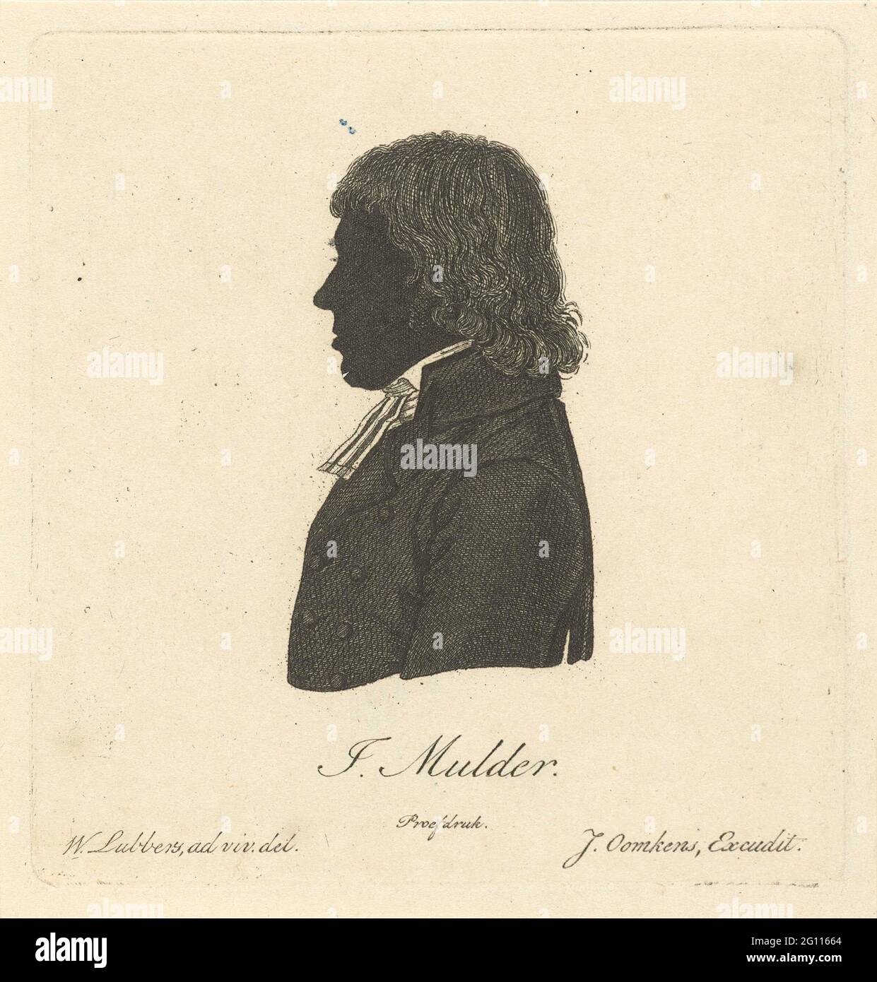 Silhouette portrait of Johannes Mulder. Silhouette portrait of Johannes ...