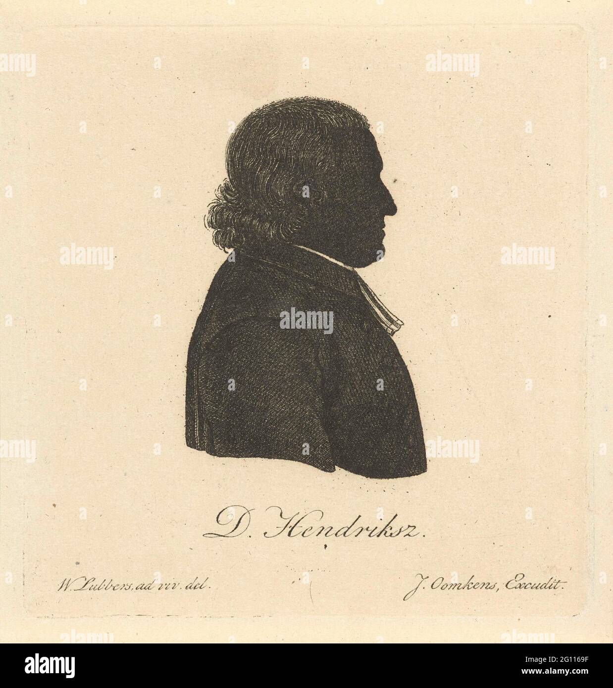 Silhouette portrait of Daniël Hendriksz. Silhouette portrait of Daniël ...