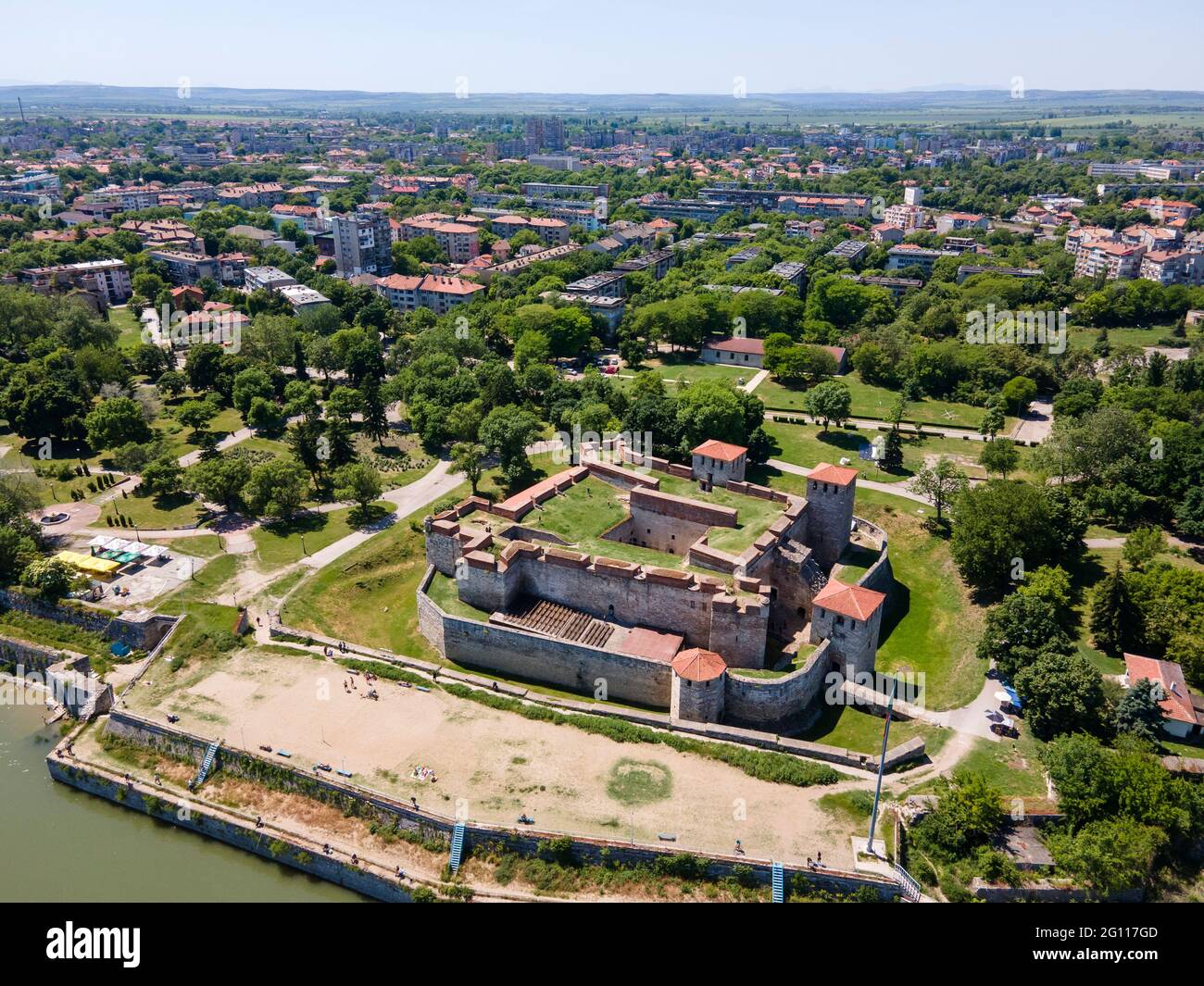 Aerial spring view town vidin hi-res stock photography and images - Alamy