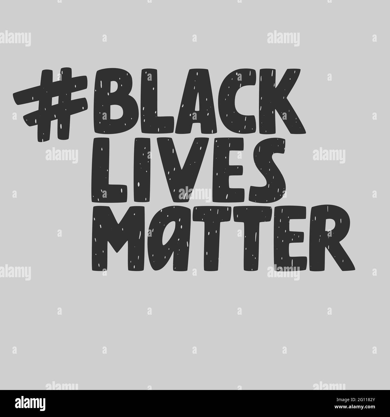 Black lives matter hashtag, anti-racist movement sign. Vector ...