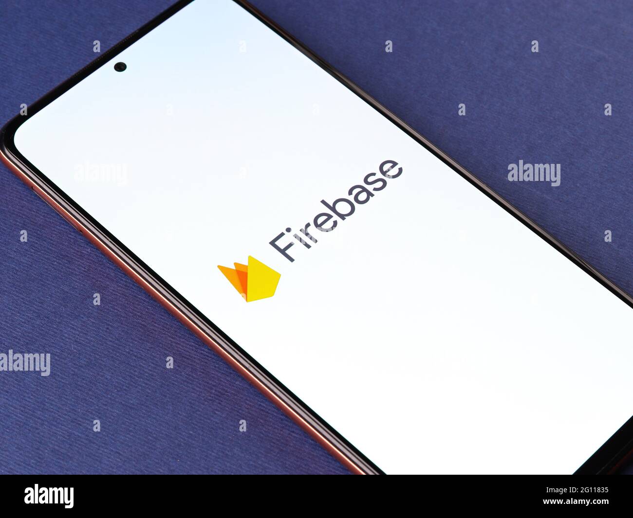 Assam, india - May 29, 2021 : Google Firebase logo on phone screen ...