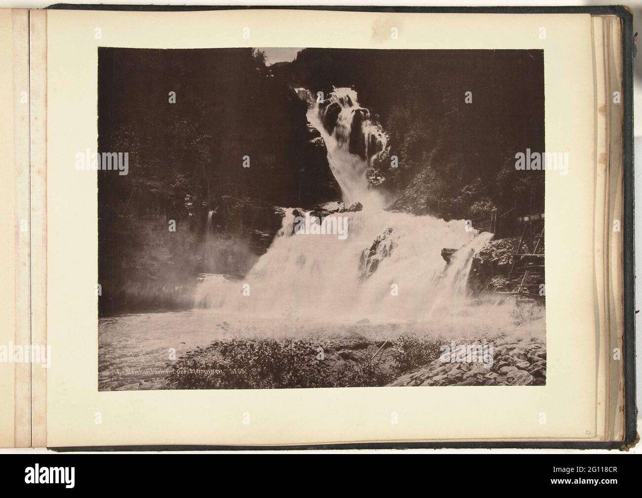 The Reichenbach waterfalls at Meiringen; Le Reichenbach Int. Pres ...