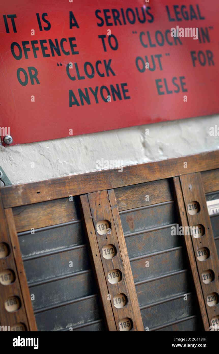 Clocking into work hi-res stock photography and images - Alamy