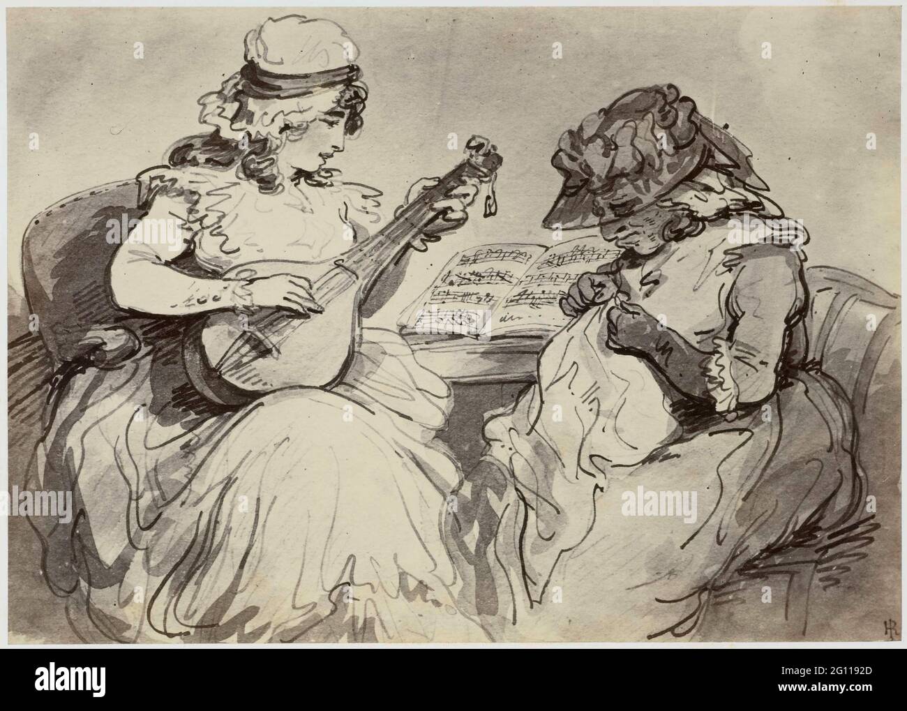 Thomas Rowlandson, A Visit to my Grandmother. Fotoreproductie van ...