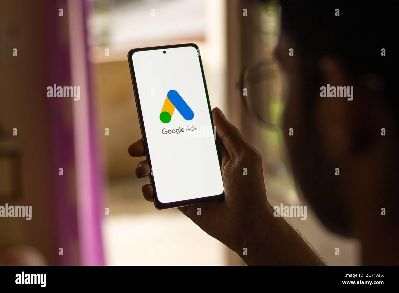 Assam, india - January 31, 2021 : Google Ads logo on phone screen stock ...