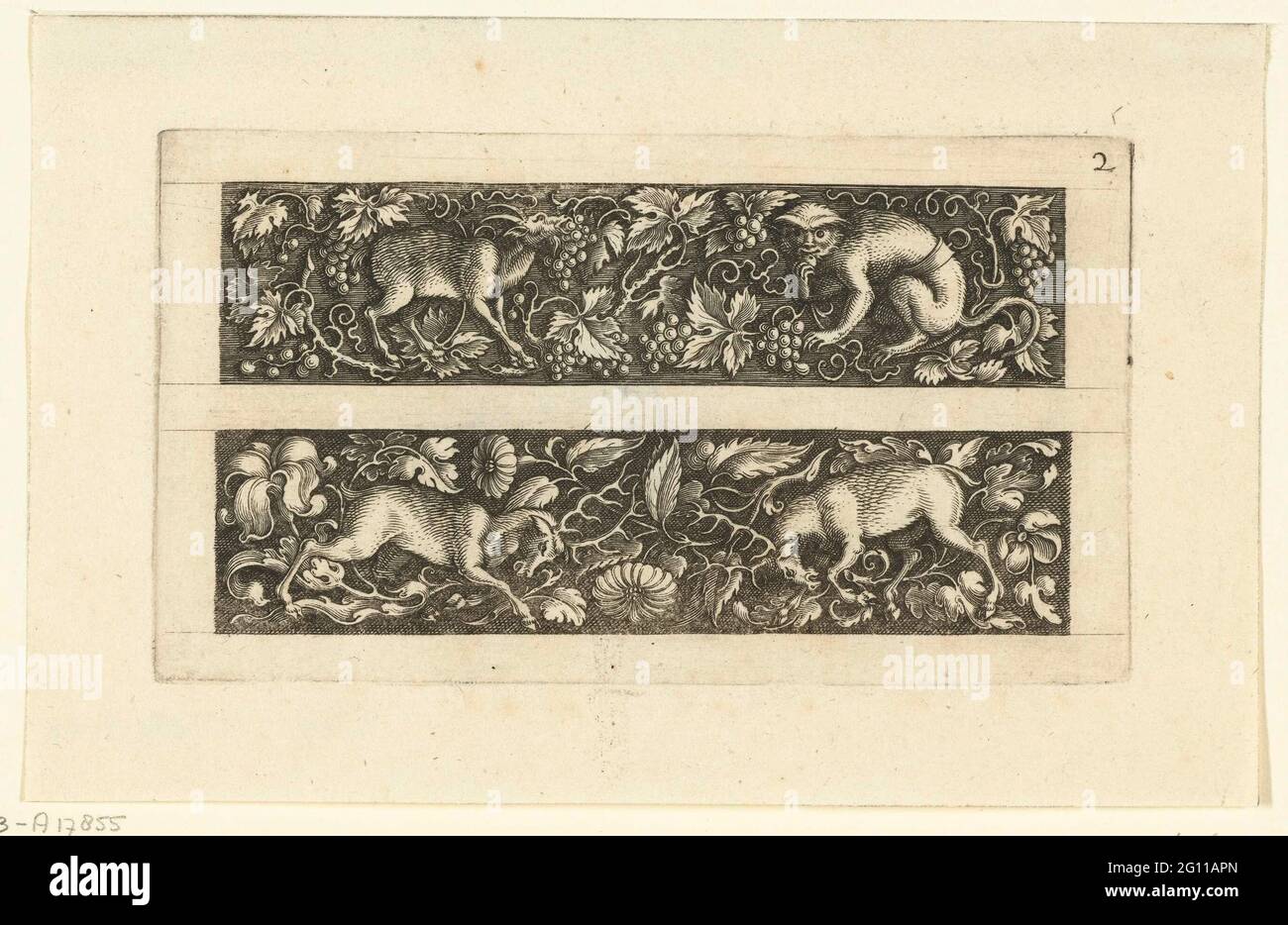 Lower frieze two deer hi-res stock photography and images - Alamy