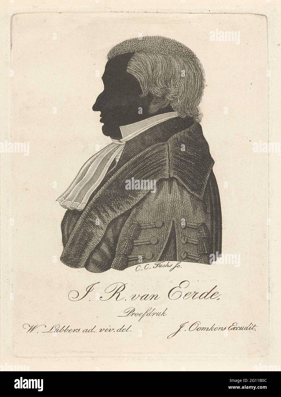 Silhouette portrait of Jan Rudolf van Eerde. Silhouette portrait of Jan ...
