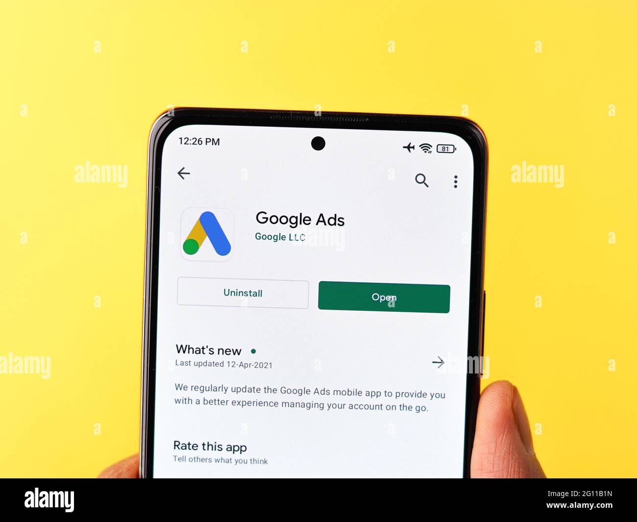 Assam, india - January 31, 2021 : Google Ads logo on phone screen stock ...