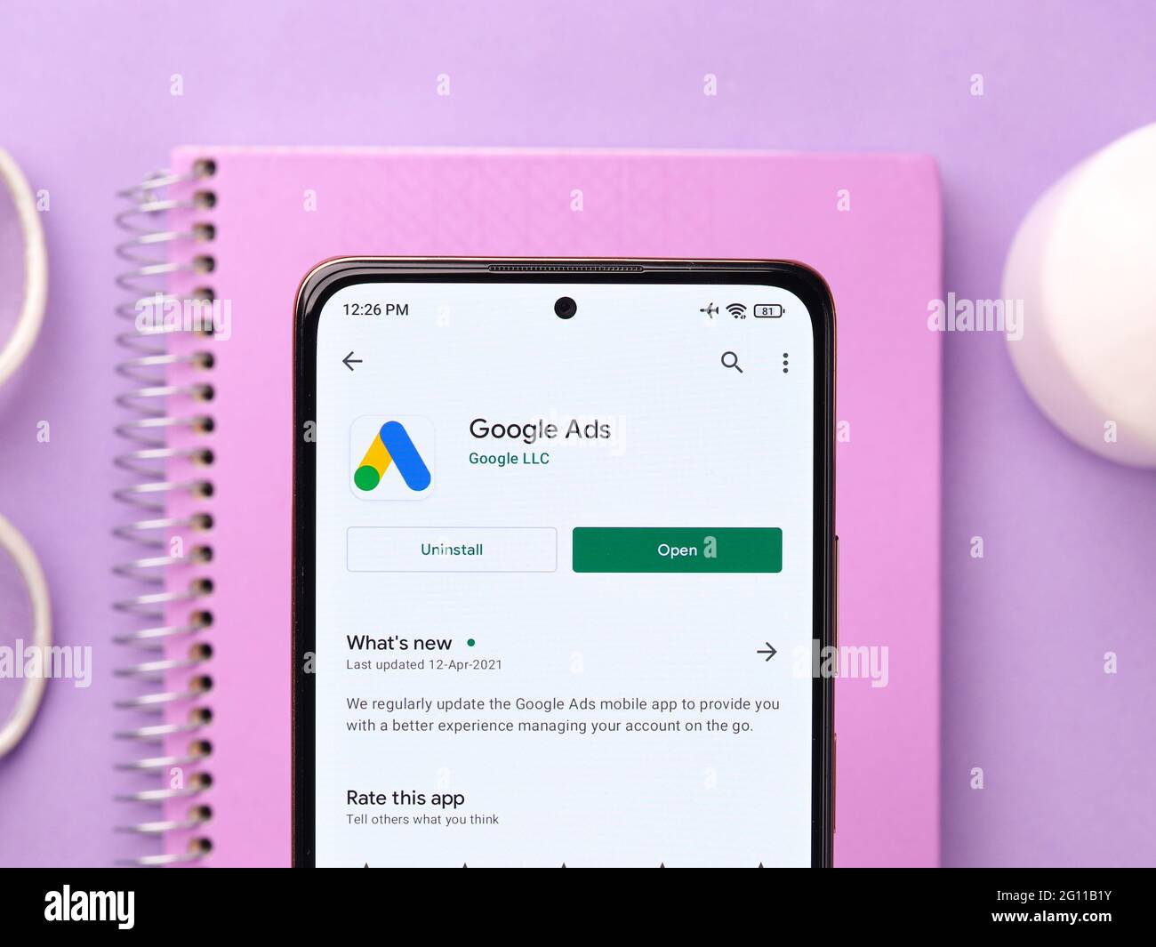 Assam, india - January 31, 2021 : Google Ads logo on phone screen stock ...