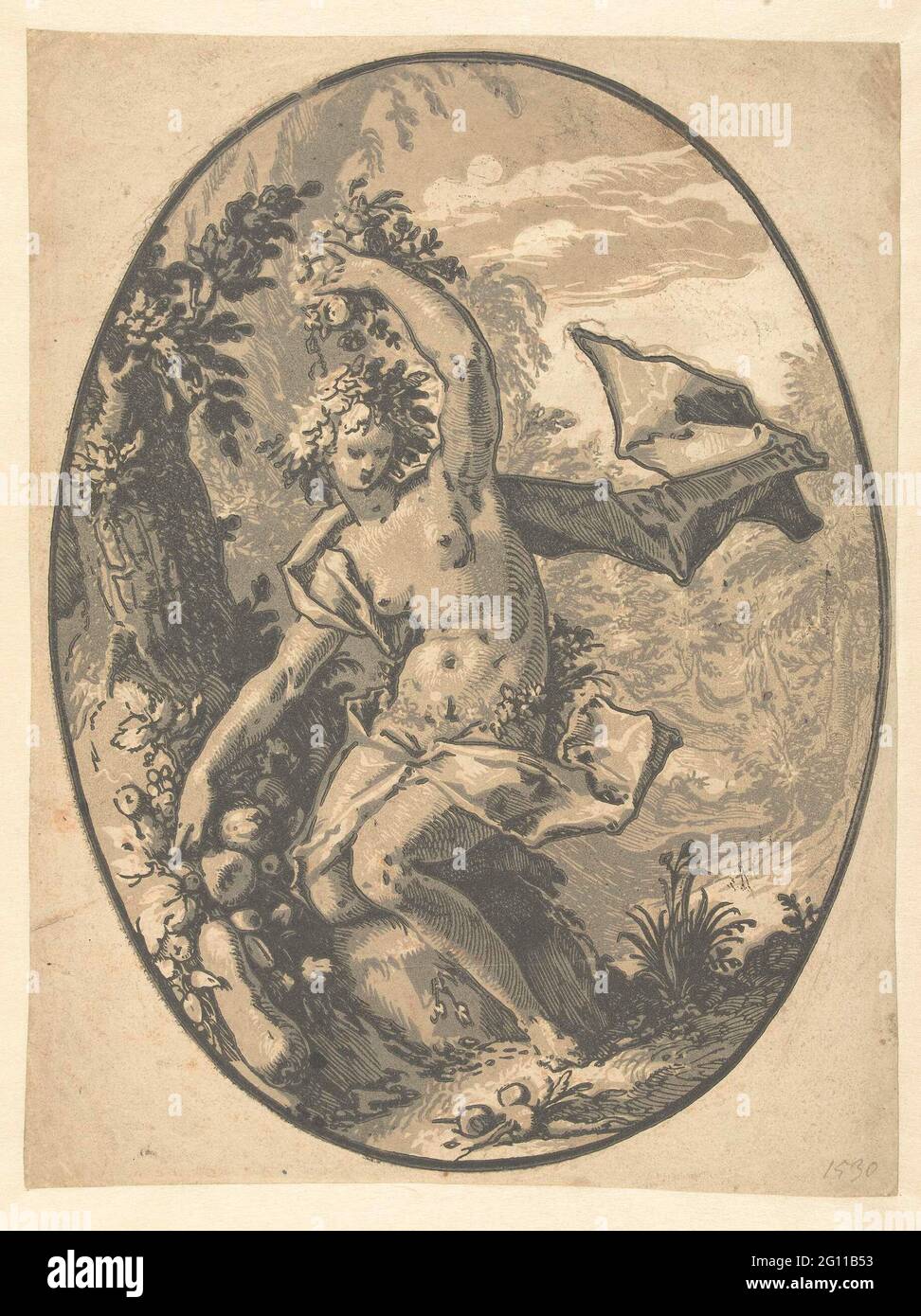 Proserpina; Gods and Goddesses. The Goddess Proserpina, seated at a ...