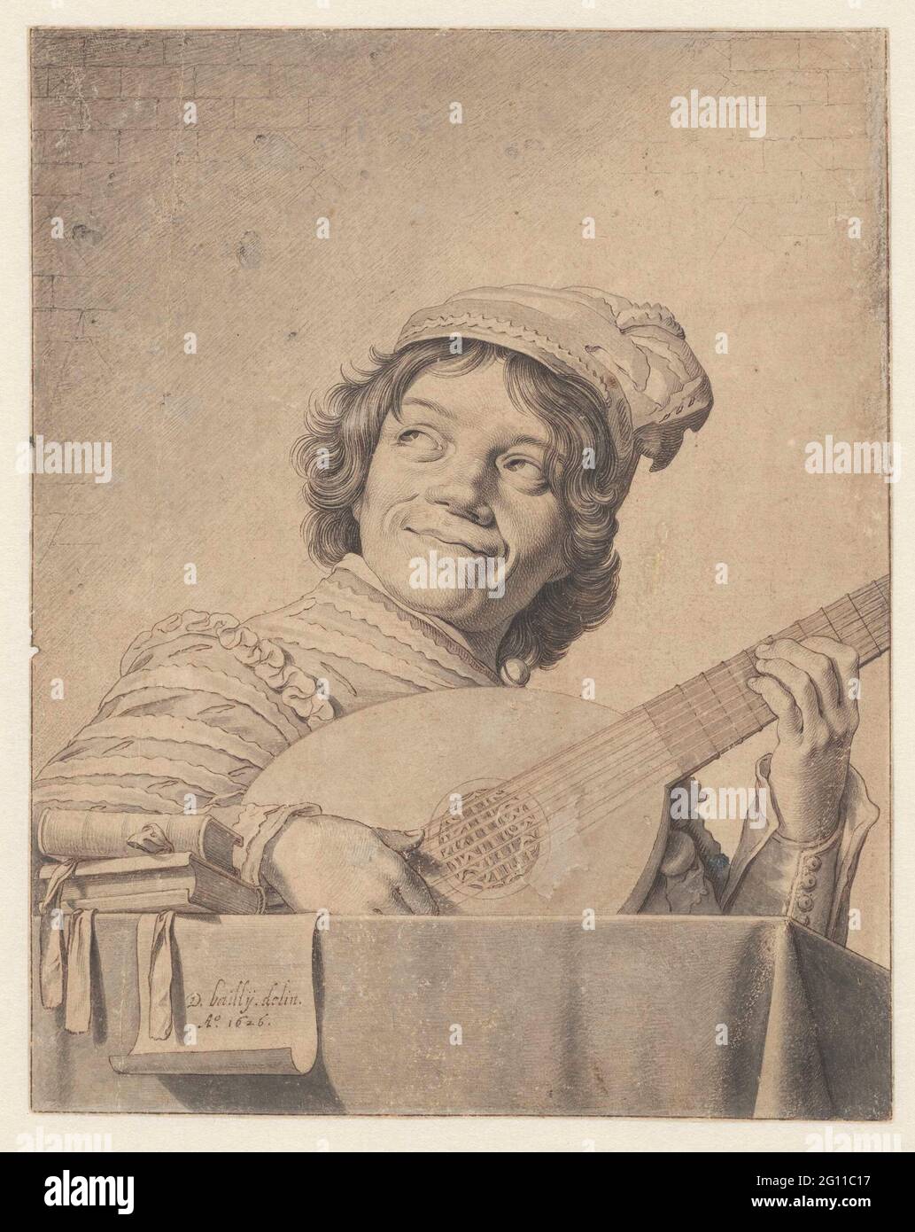 The lute player Stock Photo - Alamy