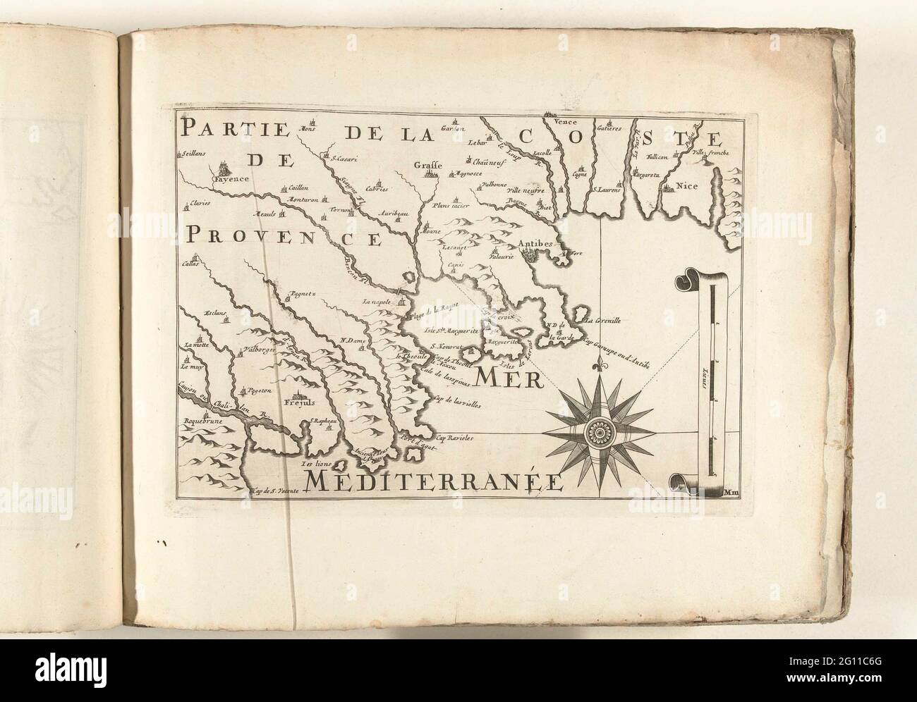 Map of the French South Coast at Antibes, ca. 1702; Les Forces de l ...