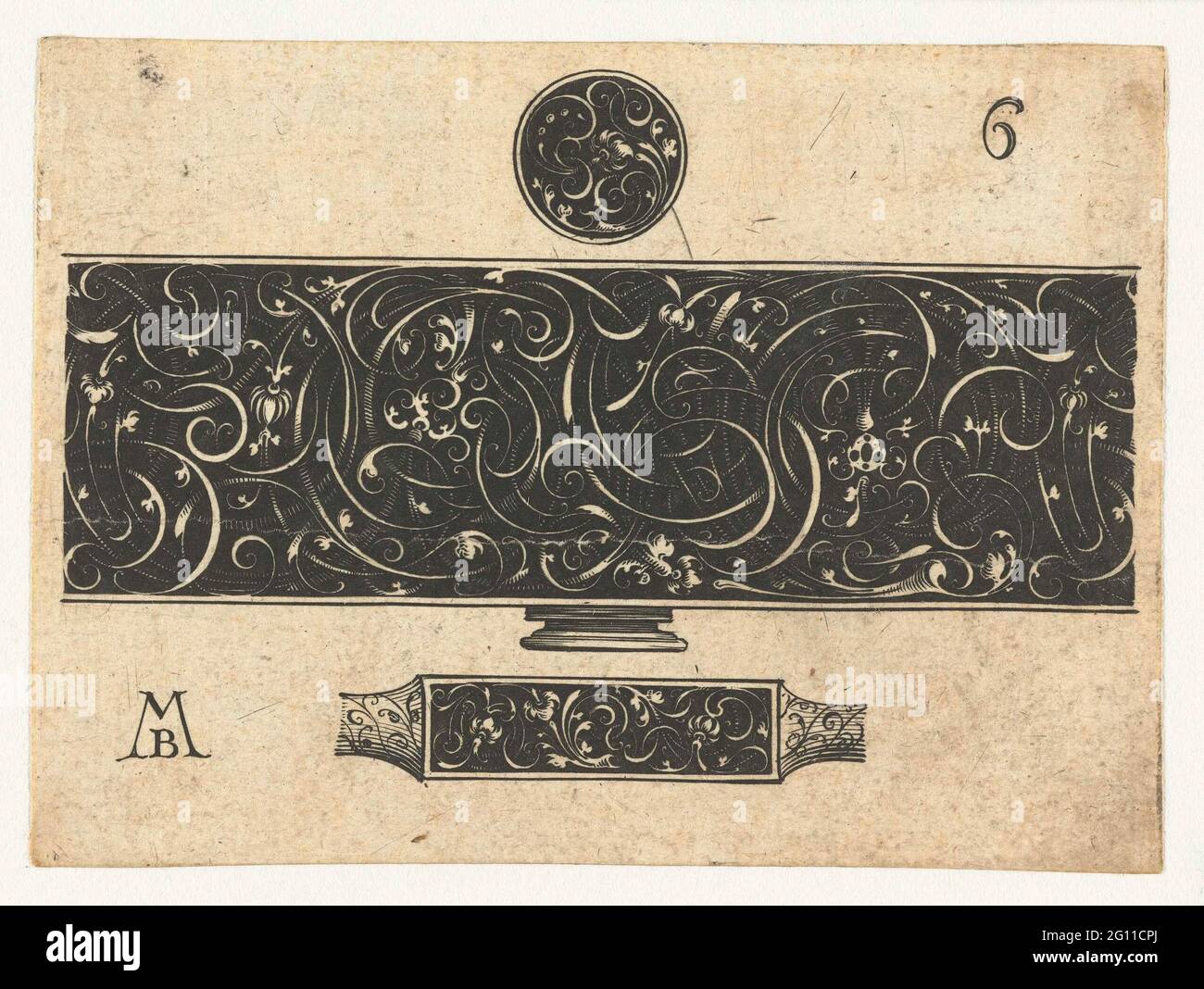 Medallion, Frisian and Quillon; Parts of Degschede. Decorated with leaf ...