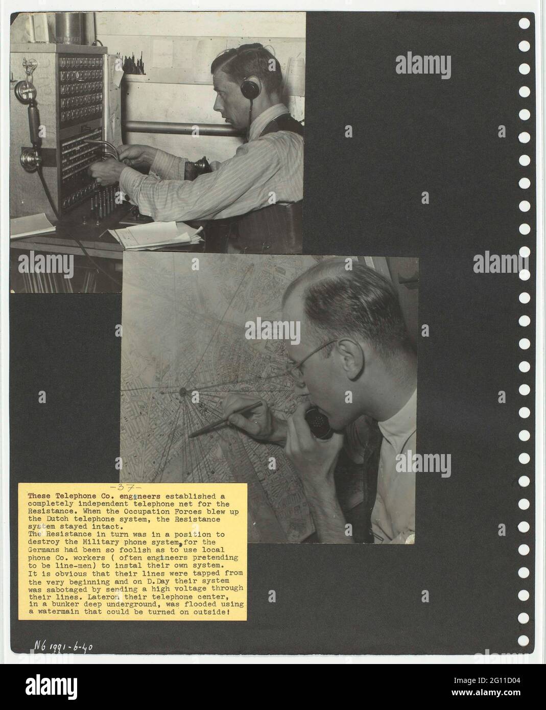 Telephone employees; Photo and collage book 'The Hidden Camera'. Two ...