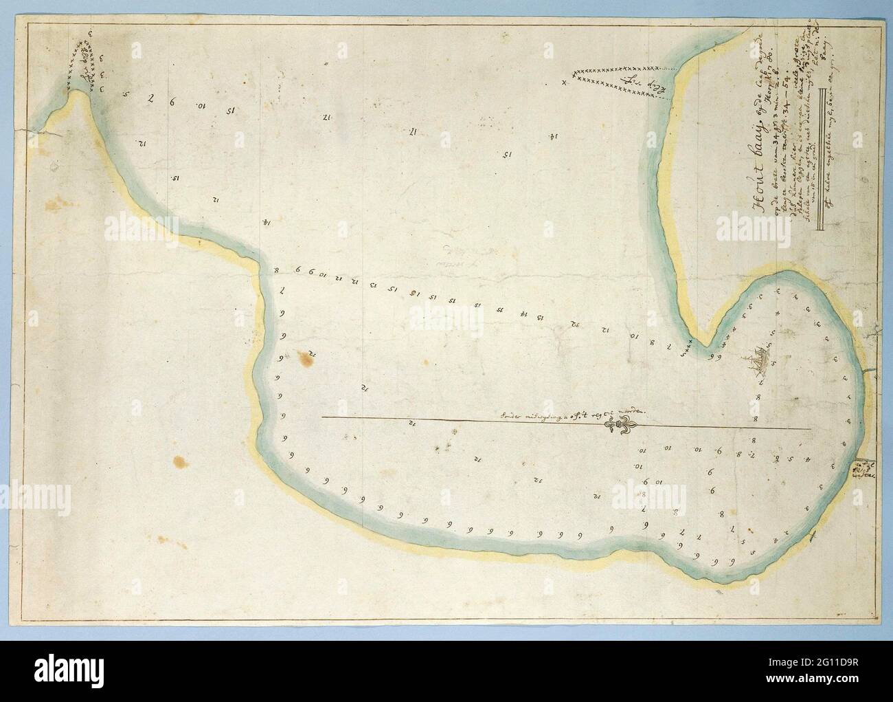 Folder or wood bay. Houtbaai map with guides card, without degree ...