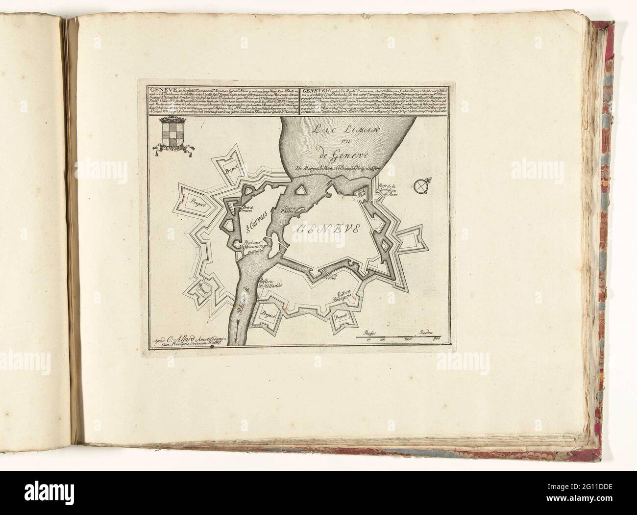 Map of Geneva, ca. 1701-1713; Geneva, the capital of the evenominated ...