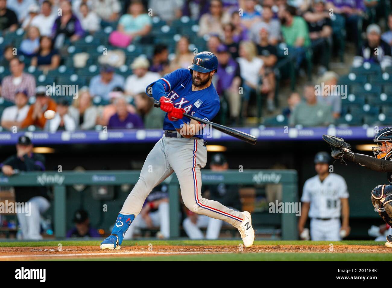 Texas Rangers outfielder Joey Gallo bats during an MLB regular season ...